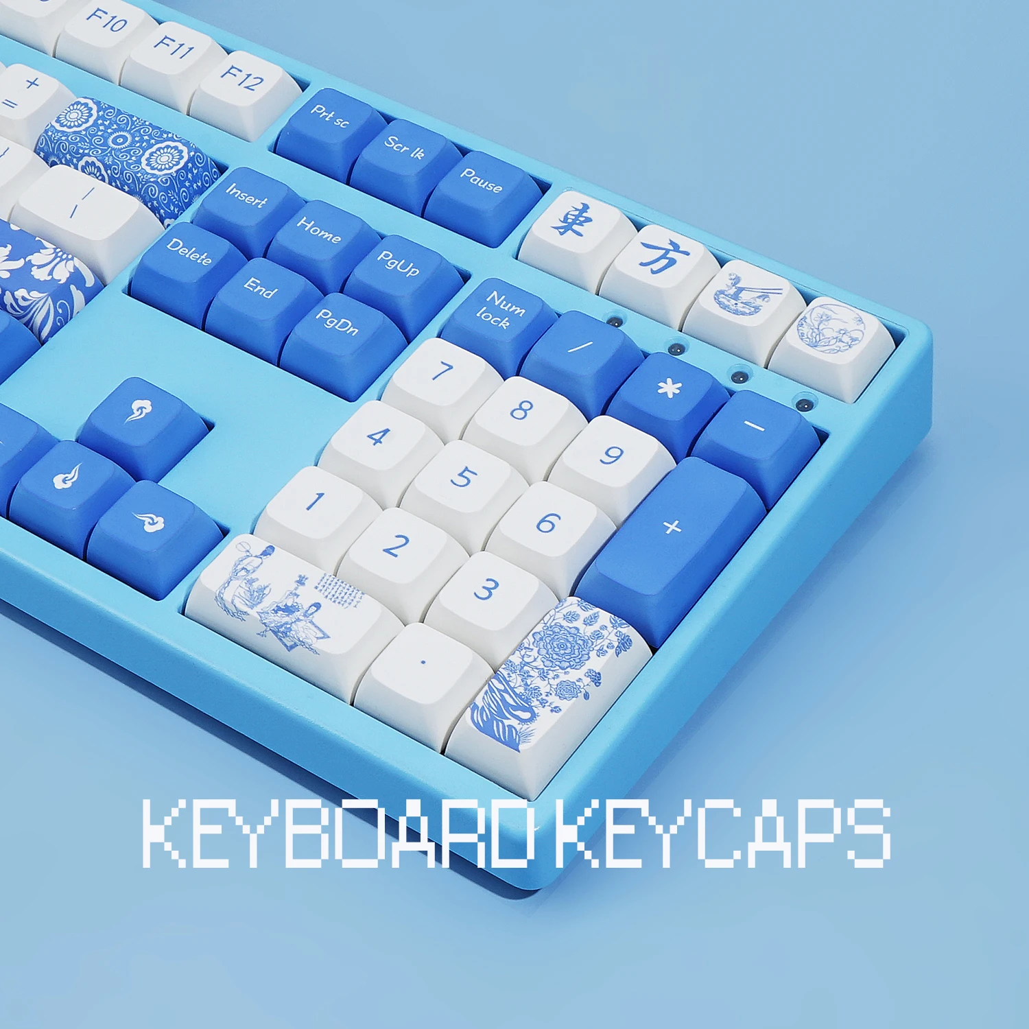 Azul e Branco Da Porcelana Tema Perfil XDA Teclas de Teclado Mecânico ...