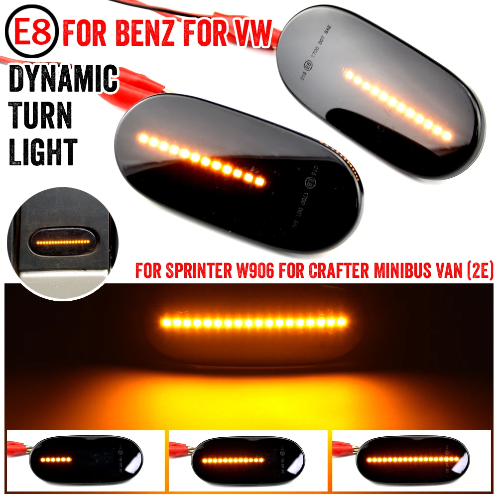 For-Mercedes-Benz-Sprinter-W906-2006-2018-LED-Lamp-Dynamic-Side-Marker ...
