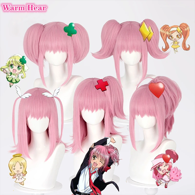 Hinamori Amu Cosplay Wig Anime Shugo Chara Cosplay Stylized Pink Hair ...