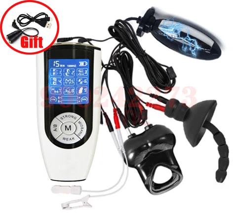 Taser Electric Shock Penis Plug Estim Urethral Sound Expand Rod Scrotum ...