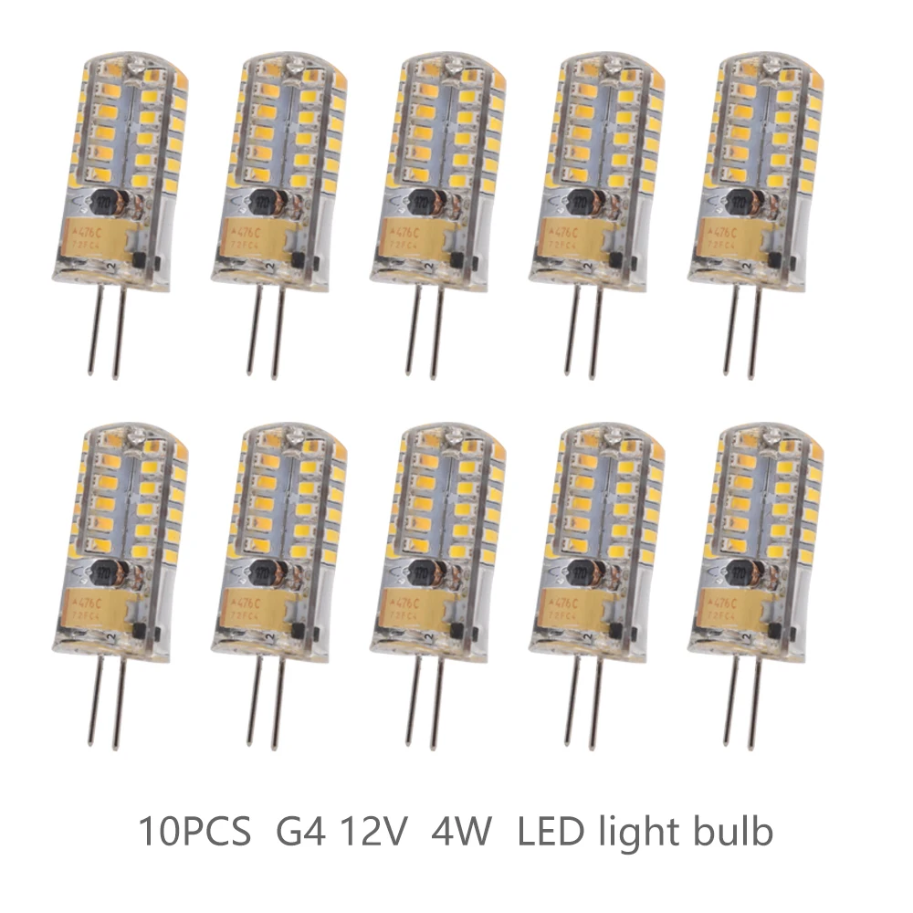 10Pcs 12V G4 LED Bulb 4W 3014 SMD Replace 20W Halogen Lamp, Low Voltage ...