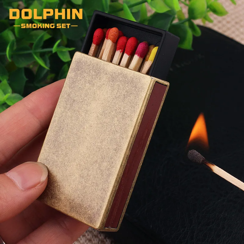 Portable-Anti-Pressure-Metal-Match-Box-Retro-Cigarette-Matches-Case-57 ...
