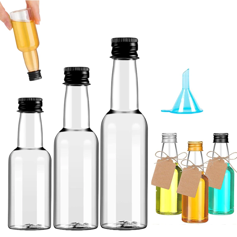 30Pcs 30ML-150ML Portable Empty Plastic Mini Liquor Bottles Juice ...