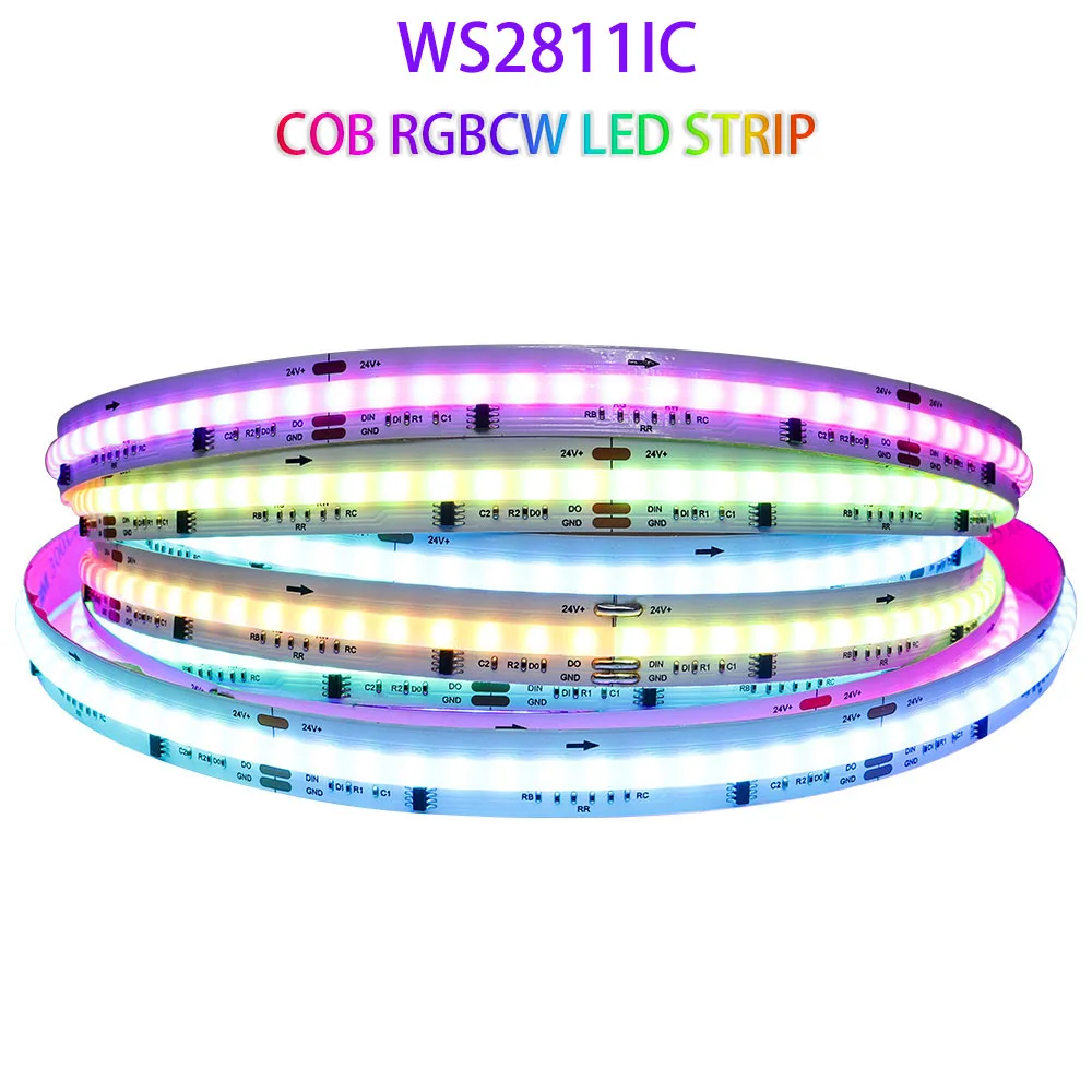 WS2811-FCOB-RGBCCT-LED-Strip-Light-840Leds-m-Addressable-SPI-Dream ...