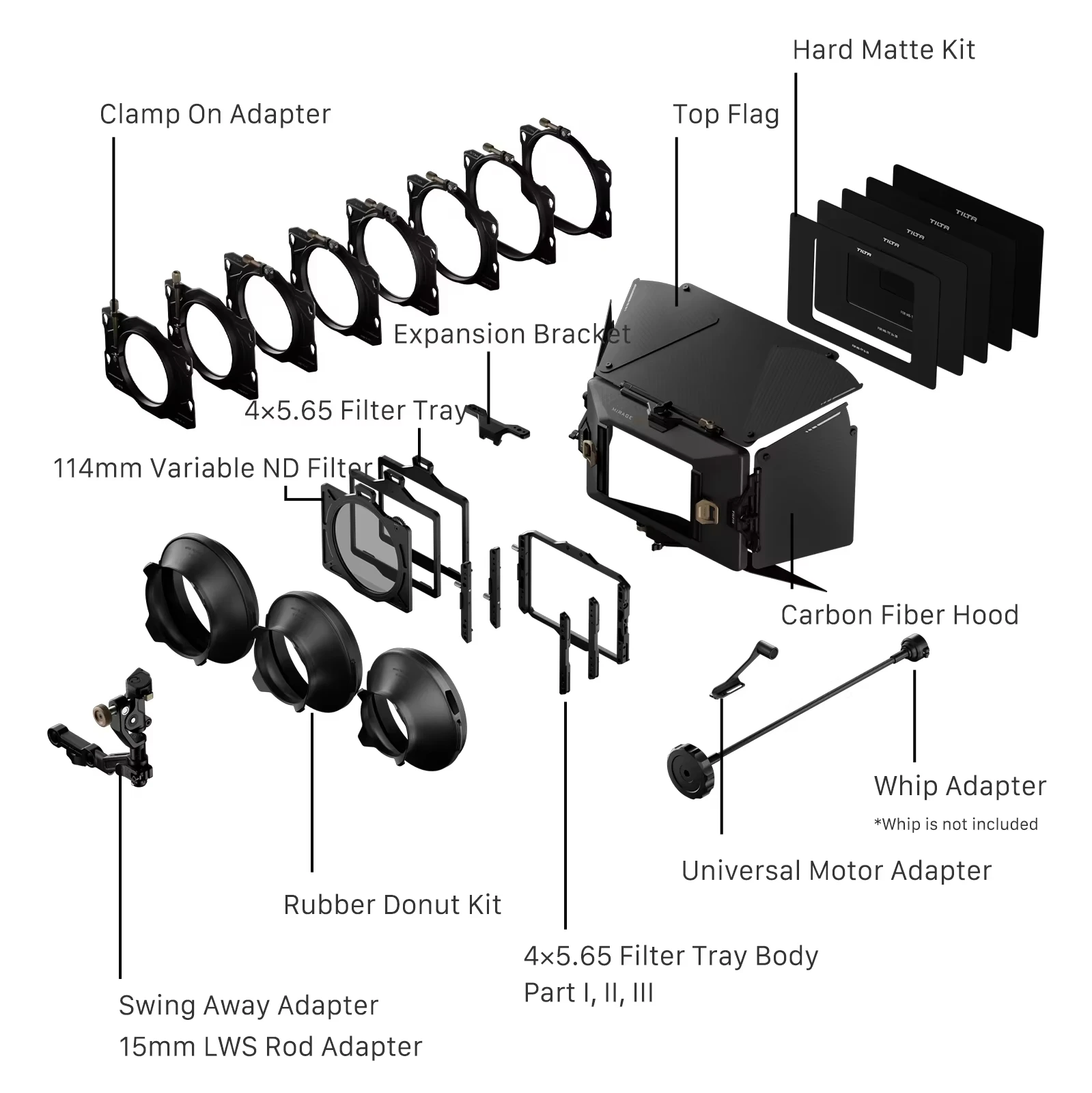 Tilta Mirage Pro 114mm Matte Box MB-T17 Motorized VND Advance Modular ...