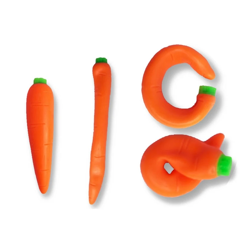 1pcs Creative Shapeable Carrot Vegetable Squeeze Toy Novelty Fidget ...