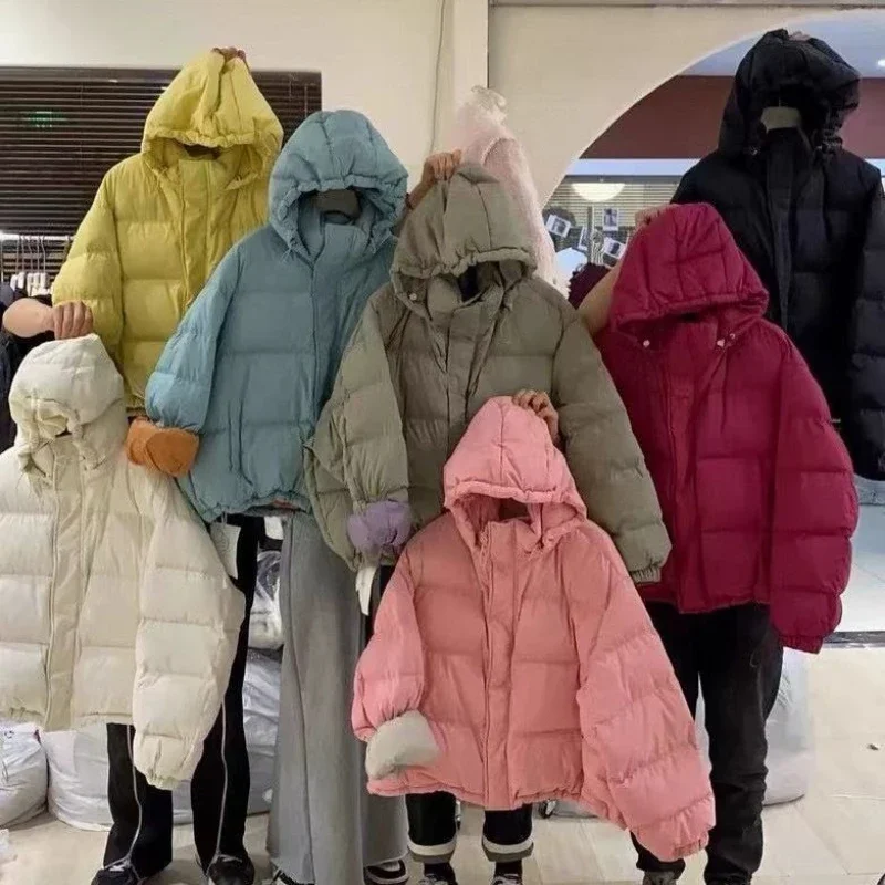 Women-s-Hooded-Contrast-White-Duck-Down-Coats-Korean-Fashion-Winter ...