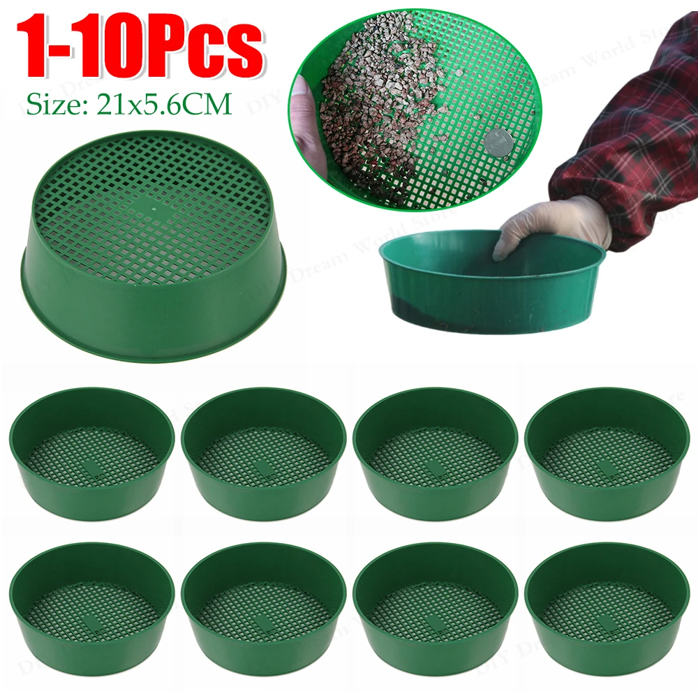 1-10PCS Garden Soil Filter Plastic Garden Sieve Sieve Sifting Tool Fine ...