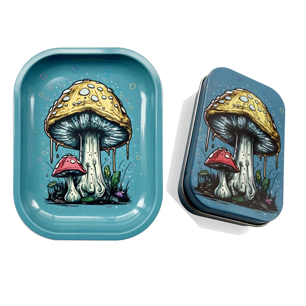 DIY-Herb-Tobacco-Rolling-Tray-with-Cigar-Case-Metal-Tinplate-Case-7 ...