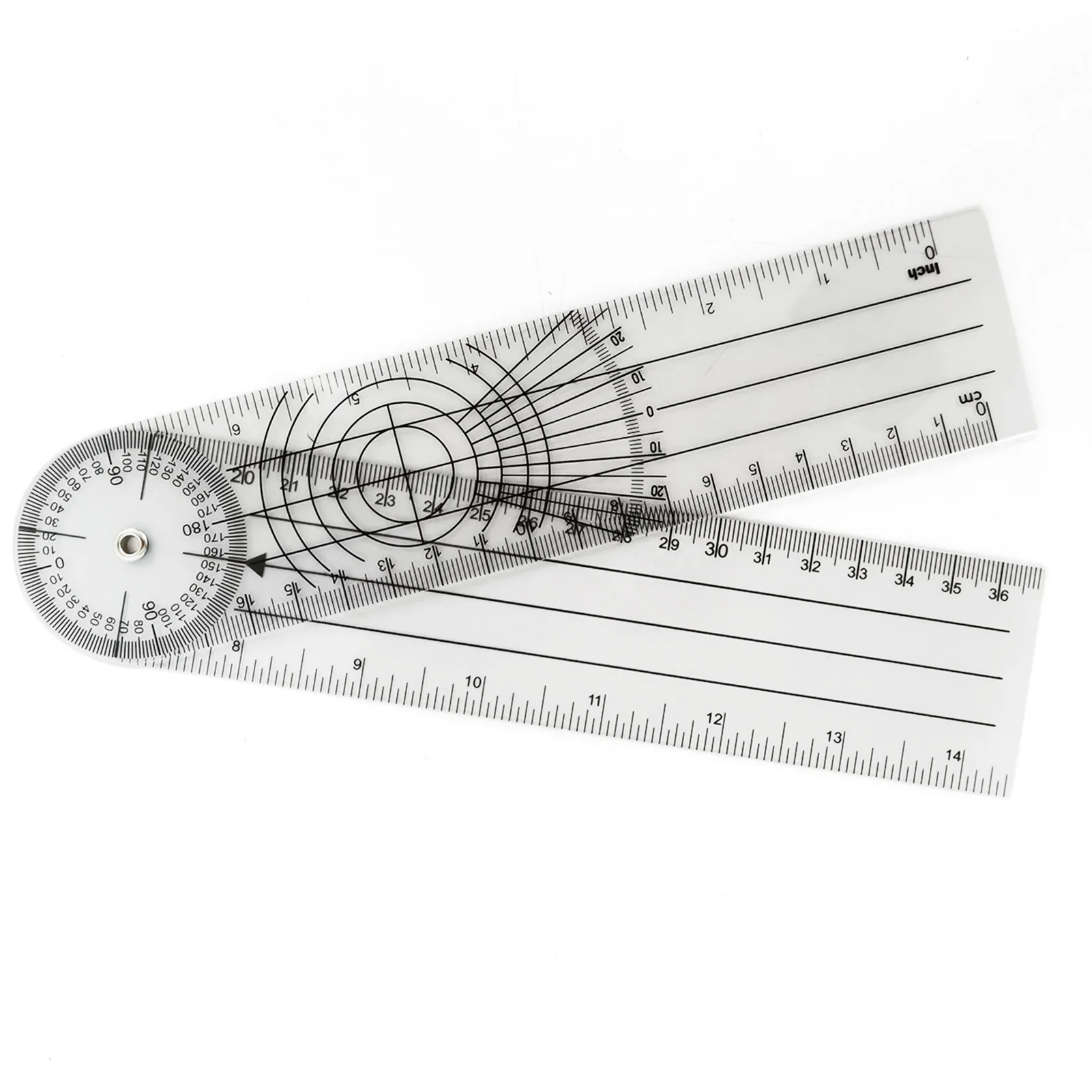 Regla transportador goniómetro para medir ángulo rápido, herramienta de ...