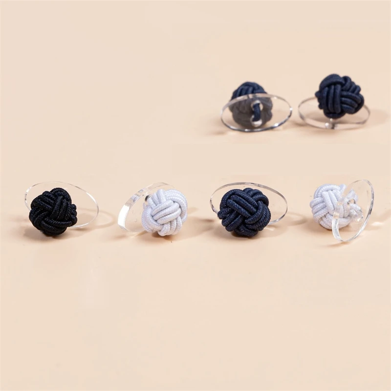 10pcs Elastic Buttons Rope Hand-woven Chinese Style Shirts Cufflinks ...