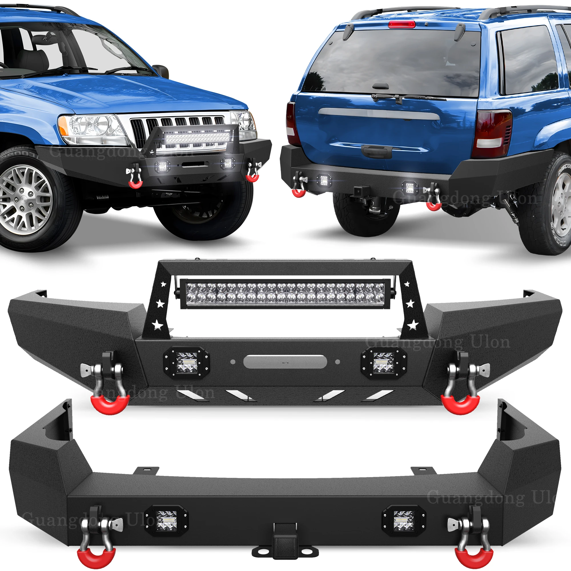 Parachoques-delantero-y-trasero-para-Jeep-Grand-Cherokee-WJ-parachoques ...