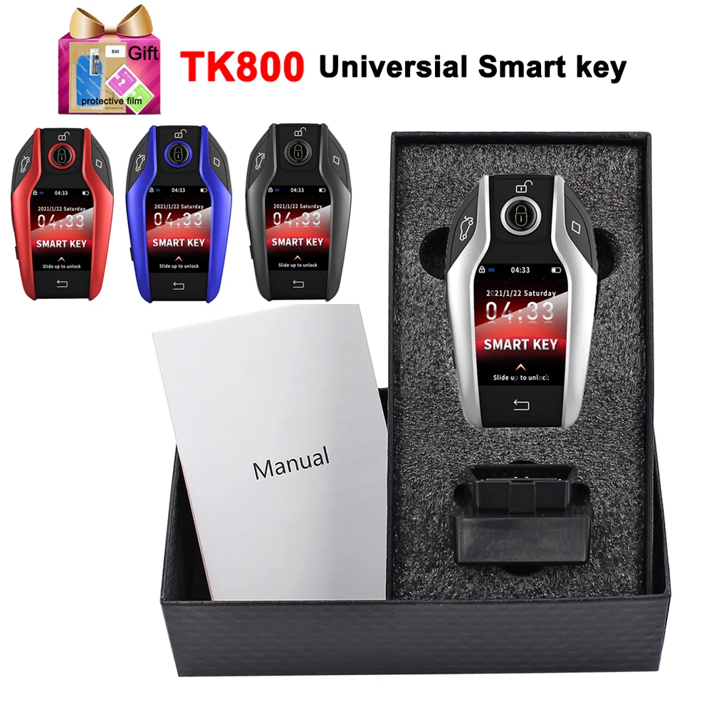 TK800-OBD-Modificado-Chave-Inteligente-LCD-Keyless-Remoto-Universal-BMW ...