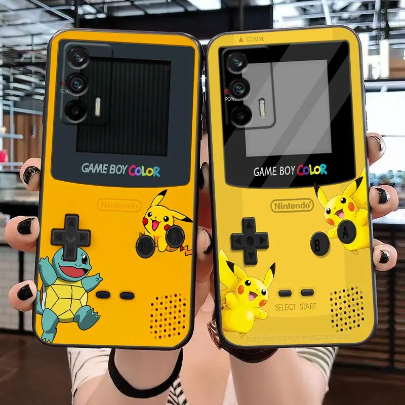 Game boy p pokemon capa para realme 5 6 7 7i 8 8i 9 9i c21 c21y c25 c15 ...