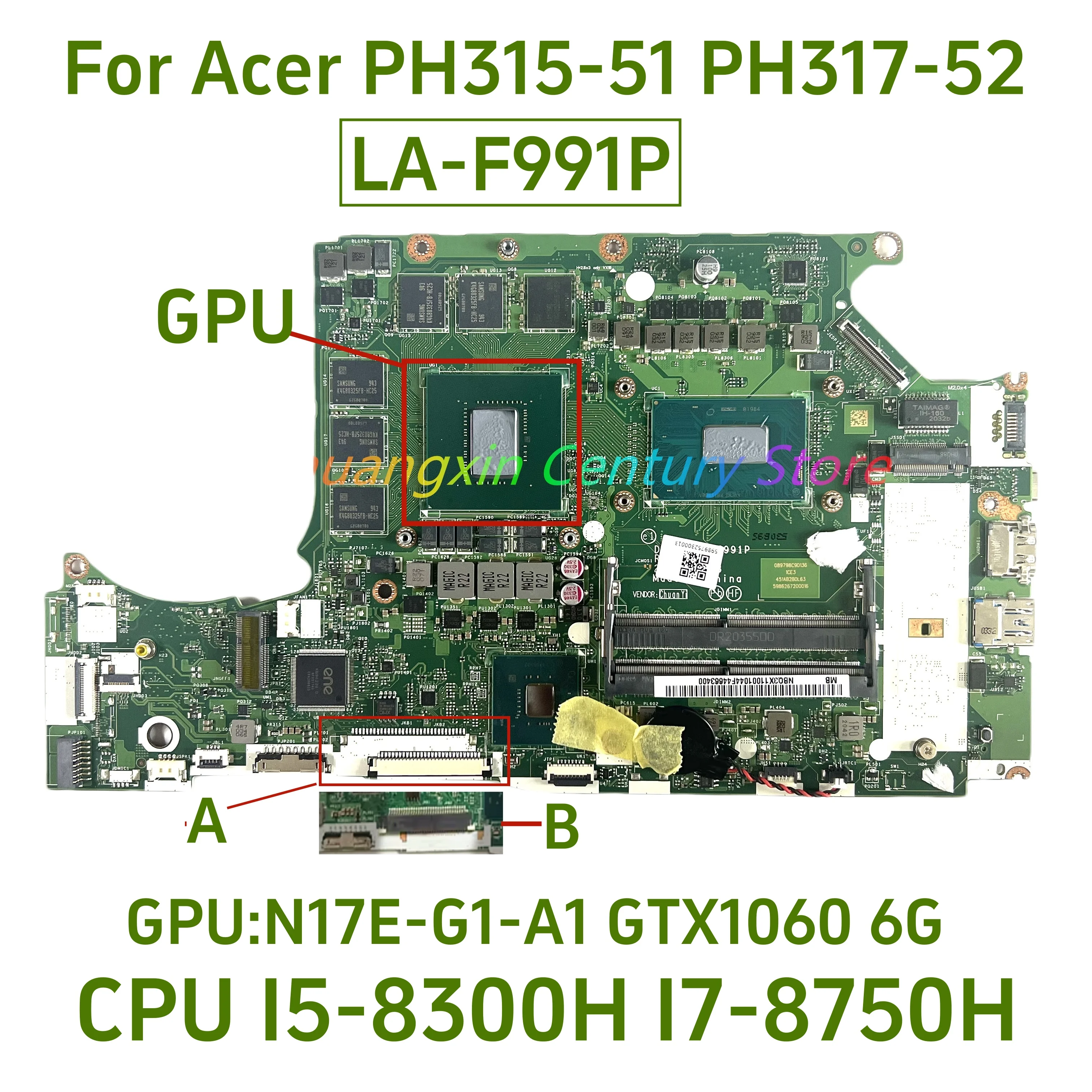 LA-F991P-For-Acer-PH315-51-PH317-52-A717-72G-laptop-motherboard-with-I5 ...