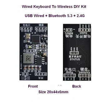 2.4G And Bluetooth 5.3 Wireless Converter USB Wired Keyboard To ...
