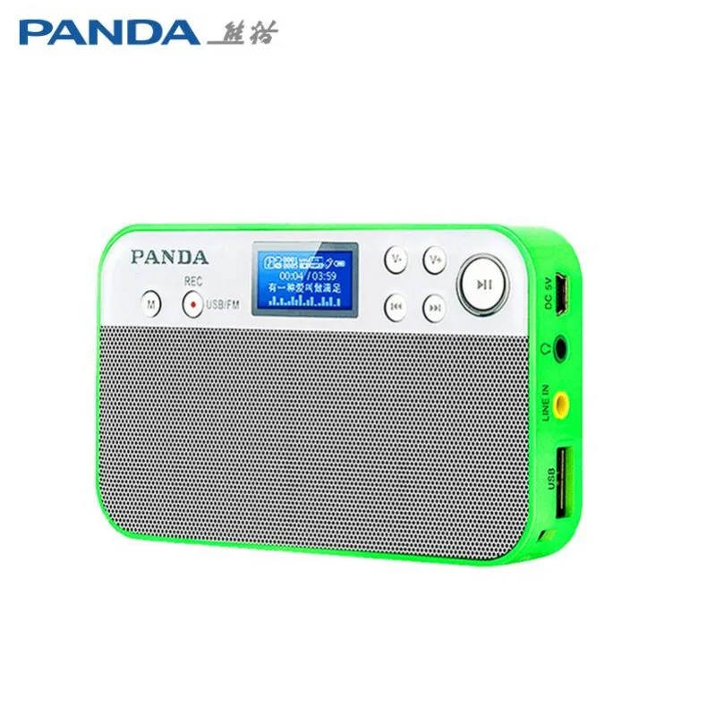 PANDA-DS-126-Portable-Stereo-Speaker-FM-Radio-with-Clock-SD-Card-MP3 ...