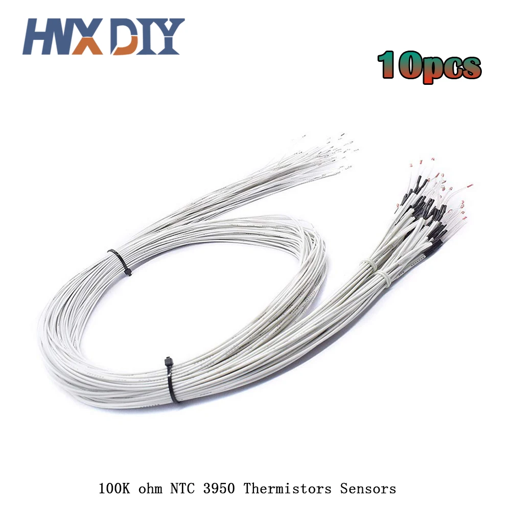 10pcs 3D Pringter 100K ohm NTC 3950 Thermistors Sensors with Cable 3D Parts For Reprap Mend Part ...
