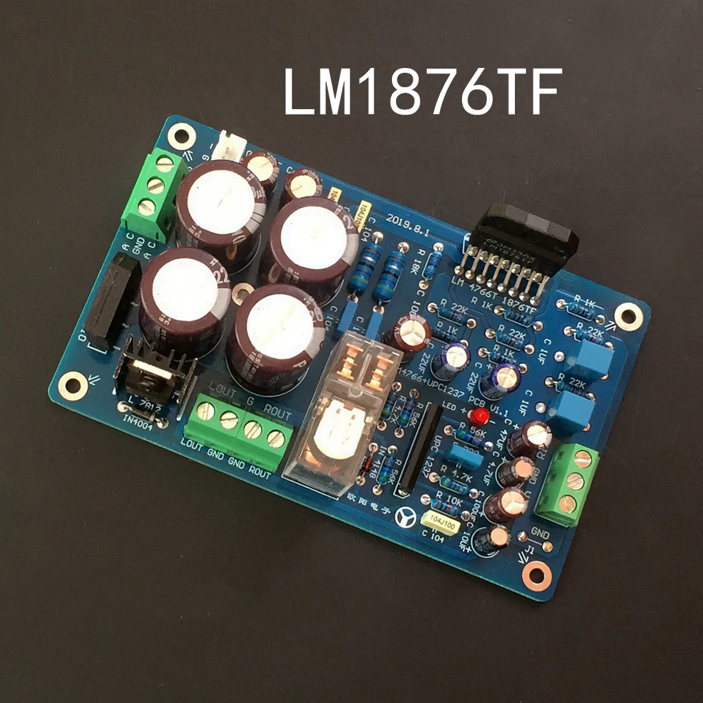 AC dual 12-18V LM1876 power amplifier board with speaker protection ...