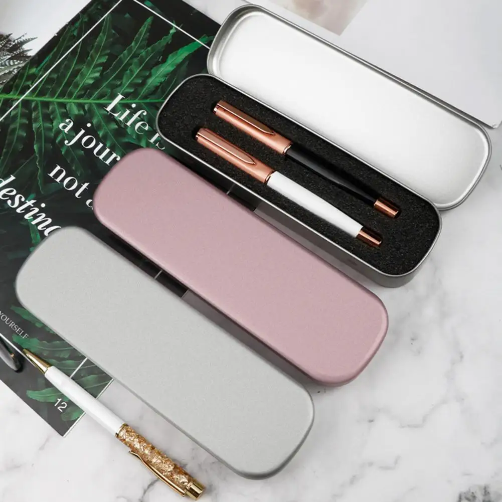 1X-Fountain-Pen-Box-Metal-Pencil-Case-School-Stationery-Box-For-Kid ...