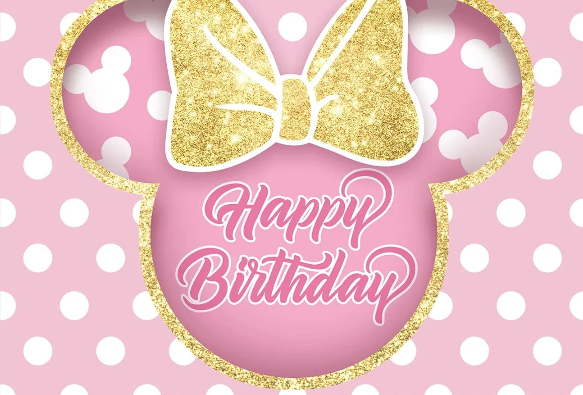 Minnie Mouse Head Background Pink