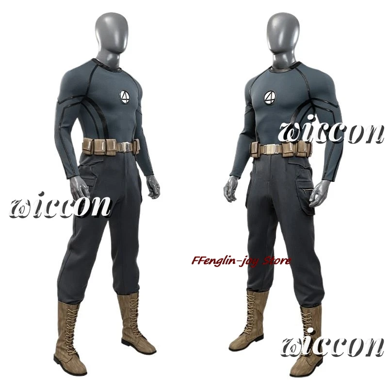 Johnny-Storm-Cosplay-Men-Fantasia-Grey-Top-Belt-Pants-Movie-Dead ...