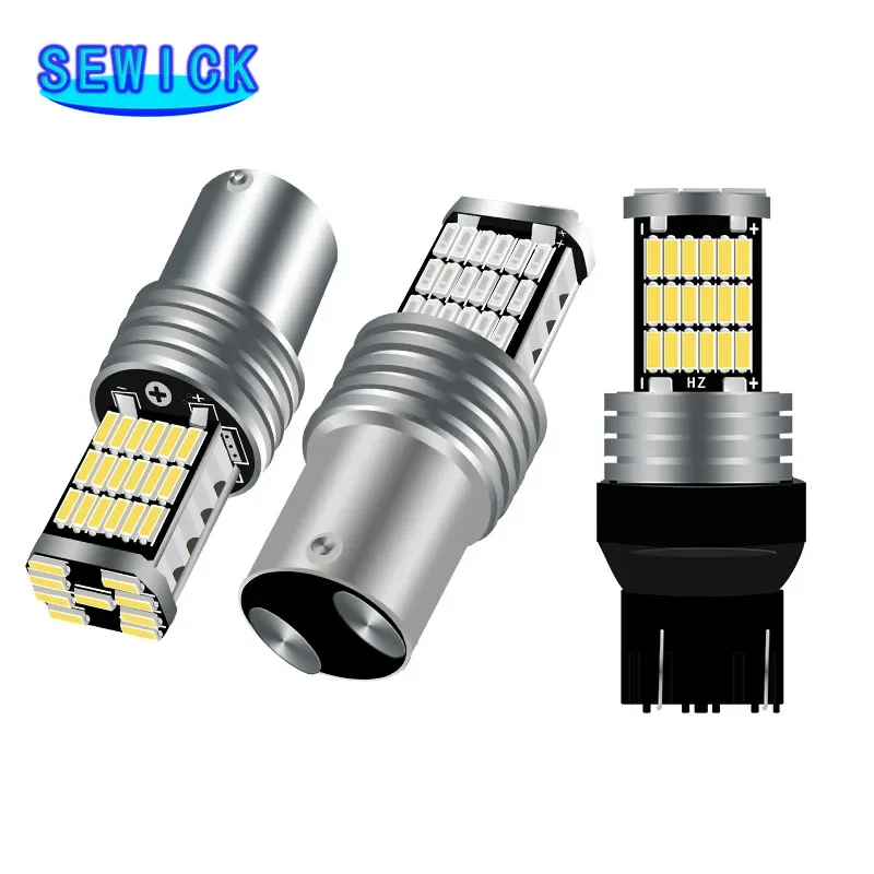 20Pcs T20 Led Lamp 7440 7443 WY21W Led Canbus Car Reverse Brake Lights ...