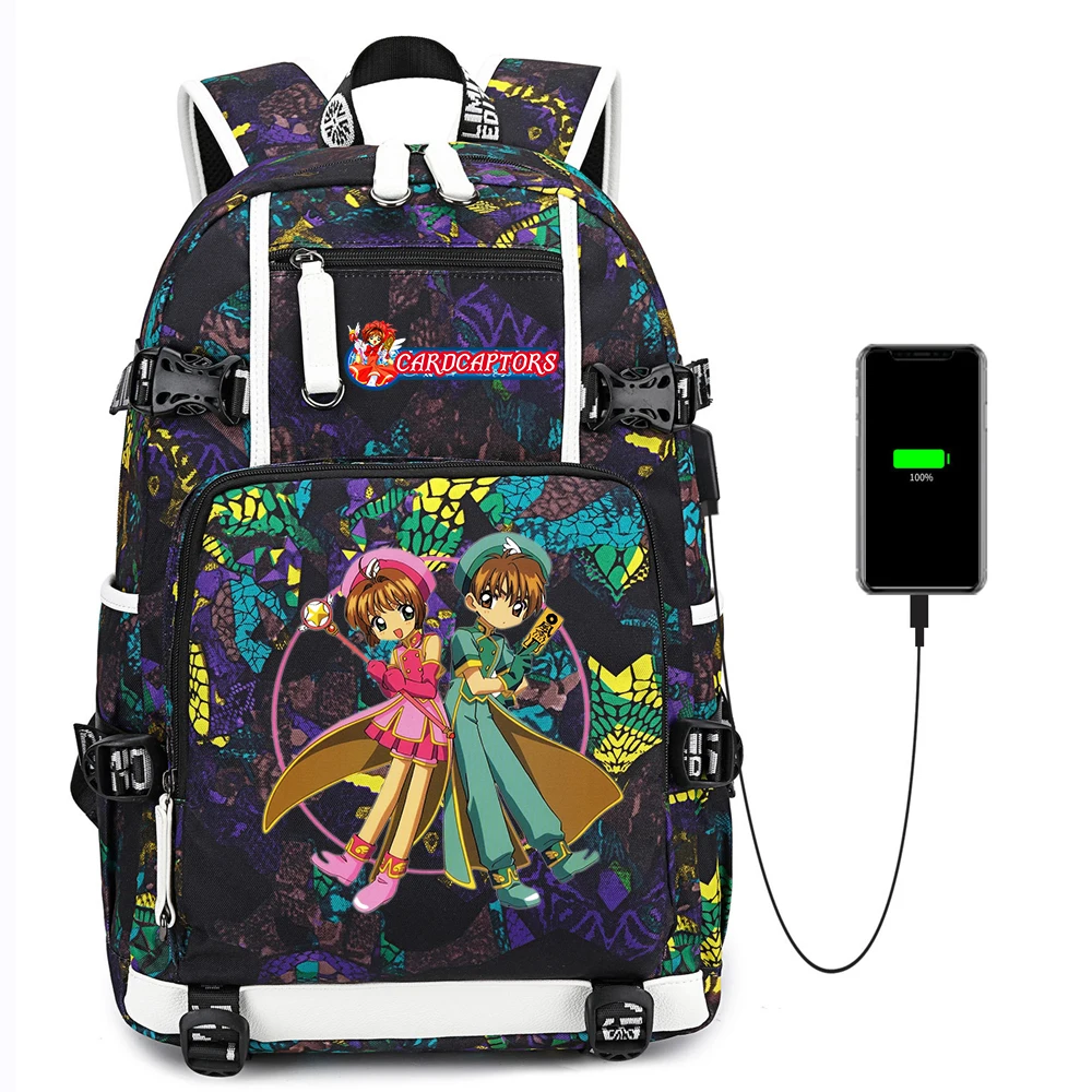 Card-Captor-Sakura-Anime-School-Bags-Students-USB-Charging-Laptop ...