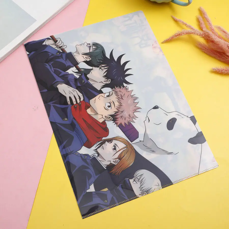 Jujutsu Kaimmense Anime Folder, Gojo Satoru, Nanami Kento, A4 File Bag ...
