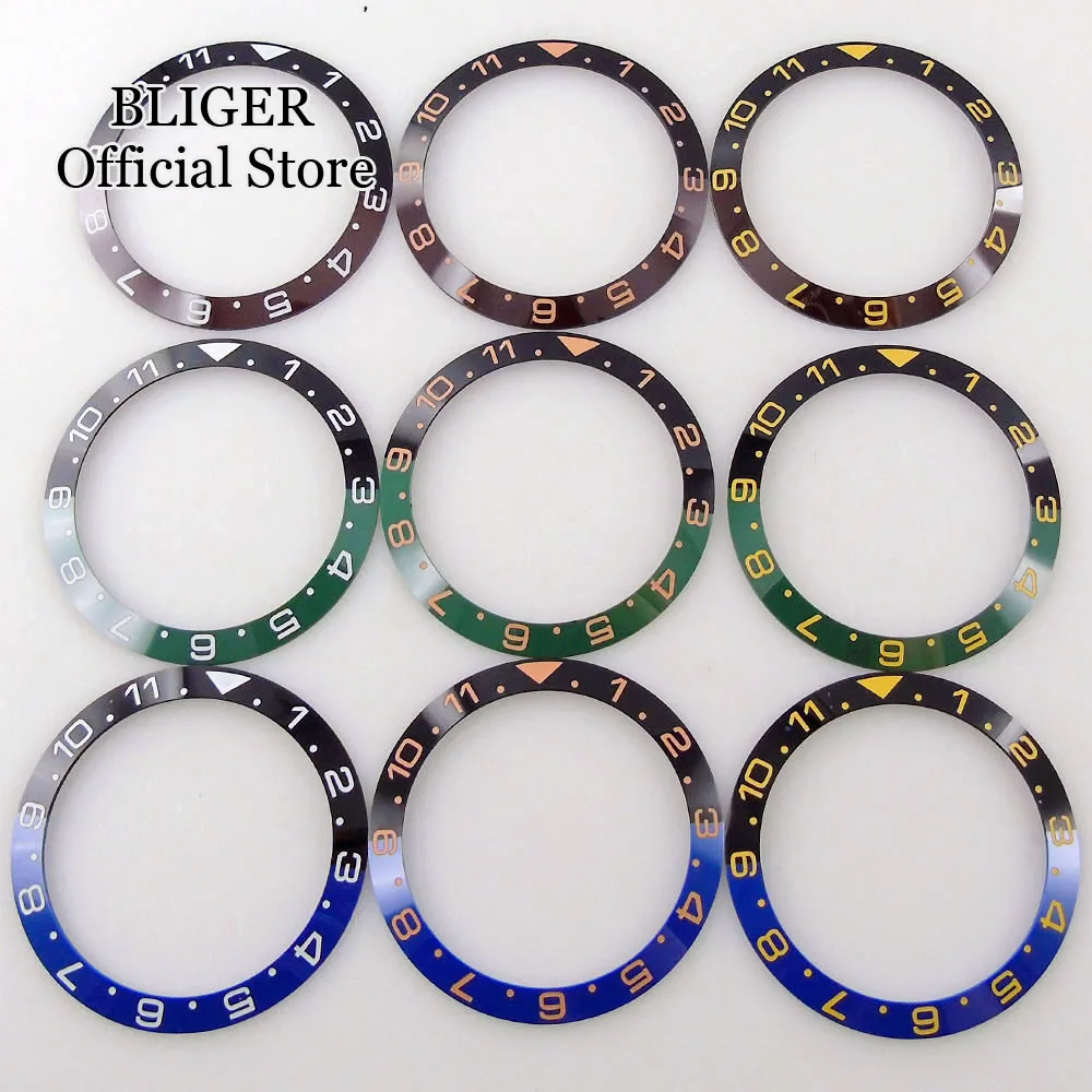 12 Hour Bezel Insert Black Gold | 38mm Bezel Insert Ceramic | Bezel ...