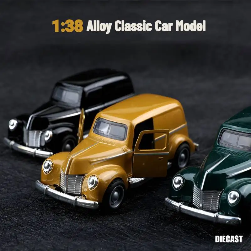 Mini Retro Alloy Classic Car Model 1:38 Simulation Metal Pull-Back ...