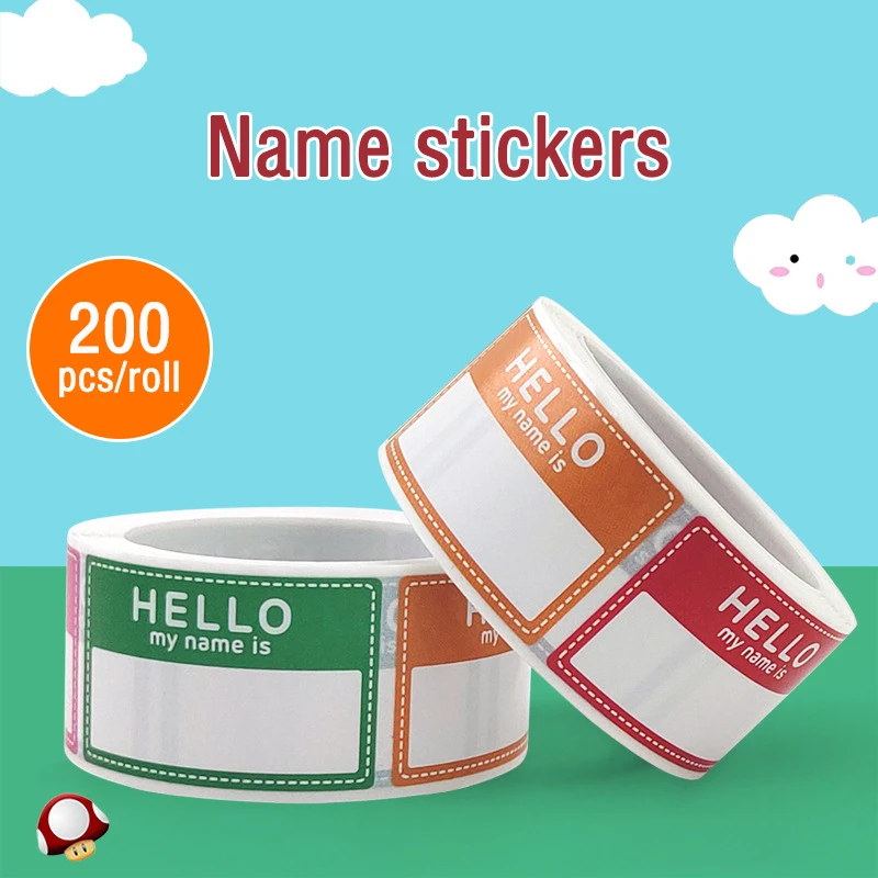Baby Announcement Stickers | Hello Name Stickers | Hello Name Nametag ...