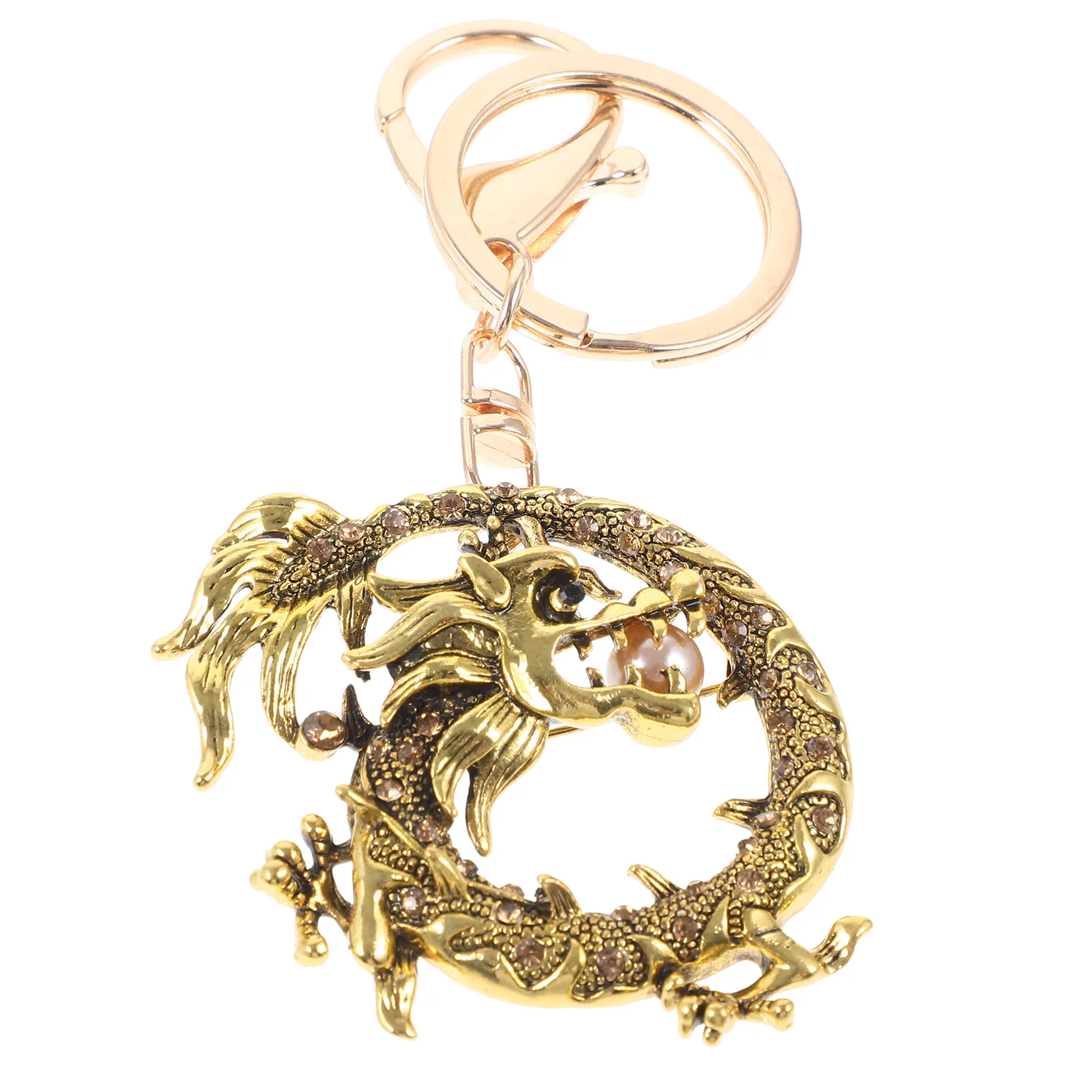 Chinese-Dragon-Keychain-Dragon-Keychain-Retro-Auspicious-Dragon-Pendant ...