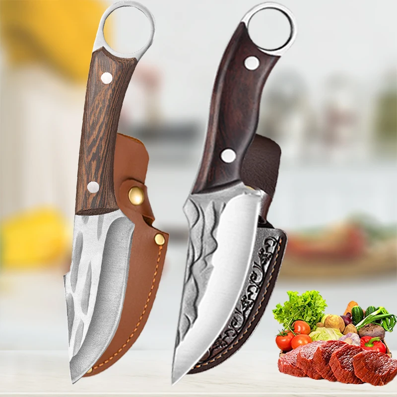 Stainless-Steel-Kitchen-Knives-Handmade-Forged-Boning-Knife-Meat ...