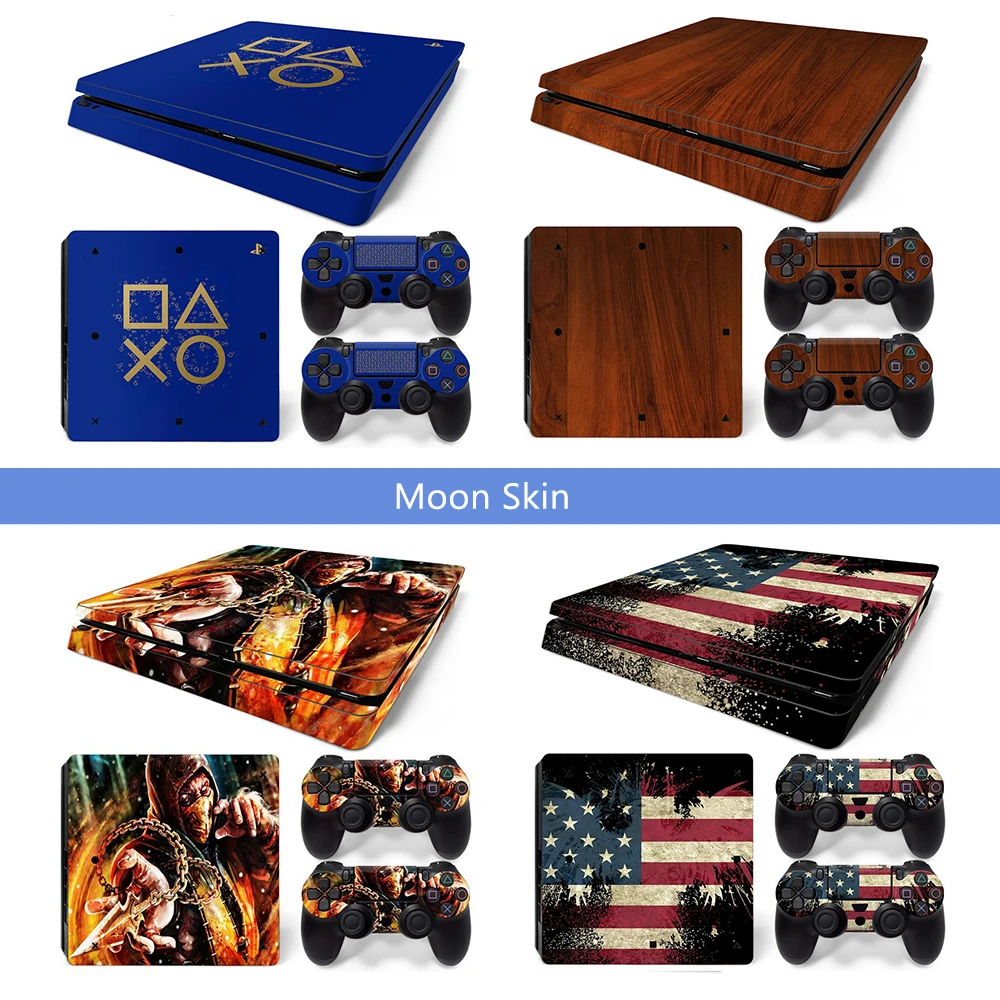 Console-Skin-for-PS4-Slim-Full-Protective-Vinyl-Decal-for-PS4-Slim-Wrap ...