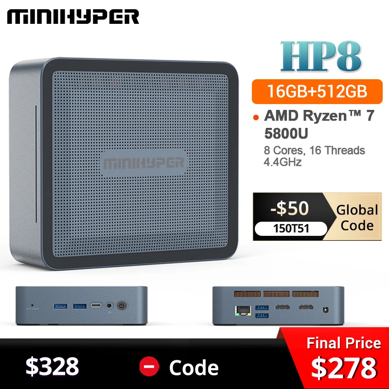 MiniHyper-HP8-Mini-PC-AMD-Ryzen-7-5800U-CPU-8-Core-DDR4-3200M-16GB ...