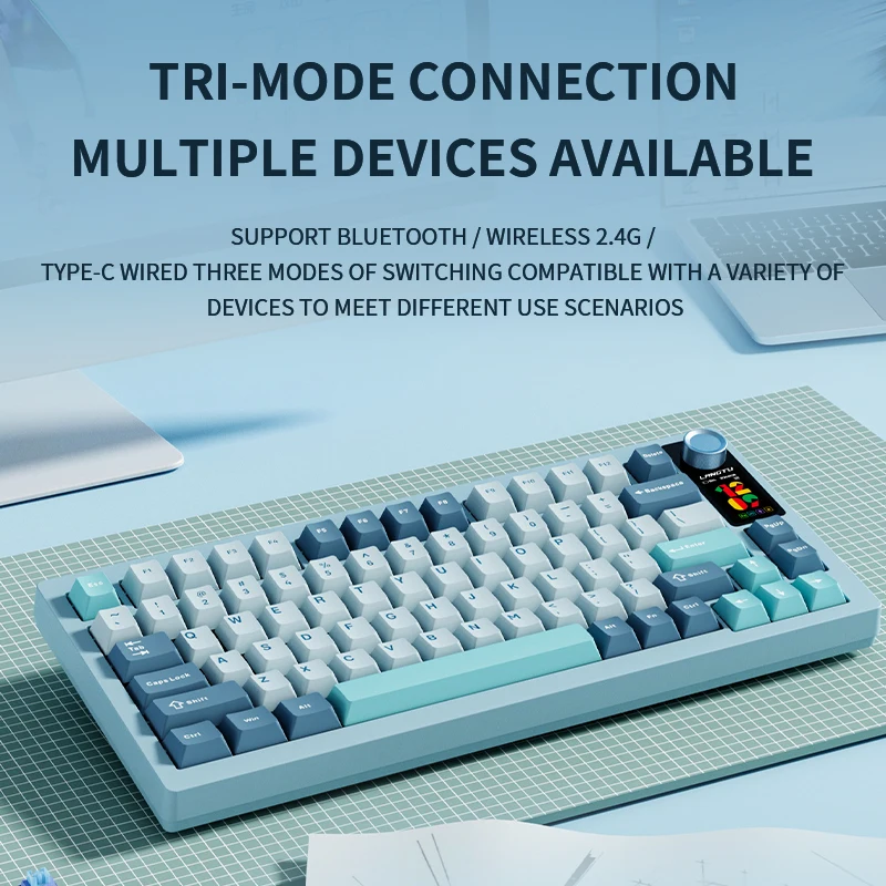 Langtu-Lt75-Mechanical-Keyboard-Three-Mode-Wired-Wireless-Bluetooth-80 ...