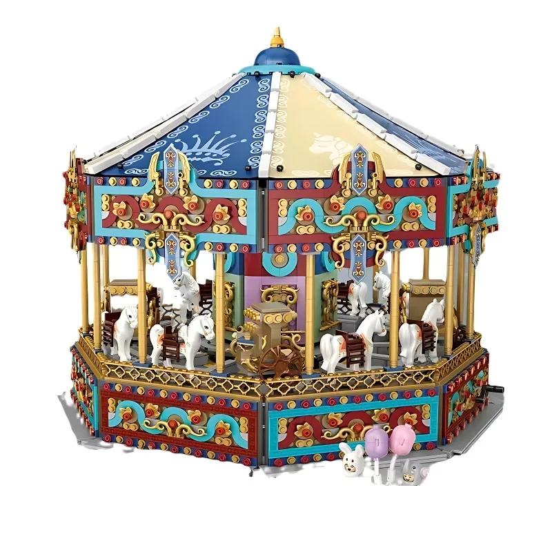 Funny-City-Funland-Amusement-Park-Rides-Model-Ornaments-Merry-Go-Round ...