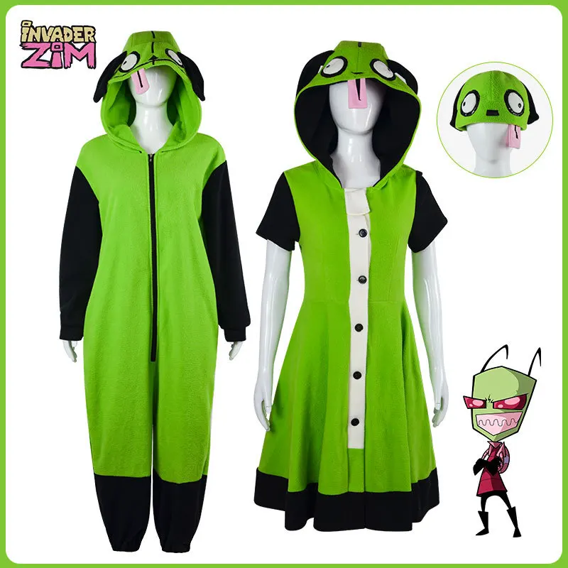 Halloween Alien Cloak Invader Zim Cosplay Cloak - Hooded Alien Cape ...
