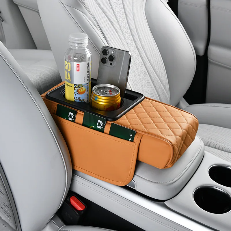 Car Center Console Armrest Storage Box Arm Rest Cover Memory Foam Car ...