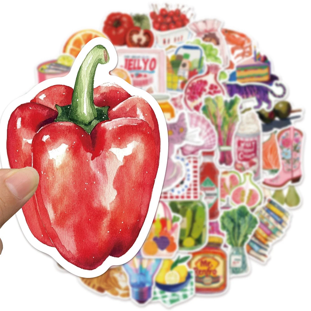 10/30/50pcs Mediterranean Tomato Food Aesthetic Stickers Cute Creative ...