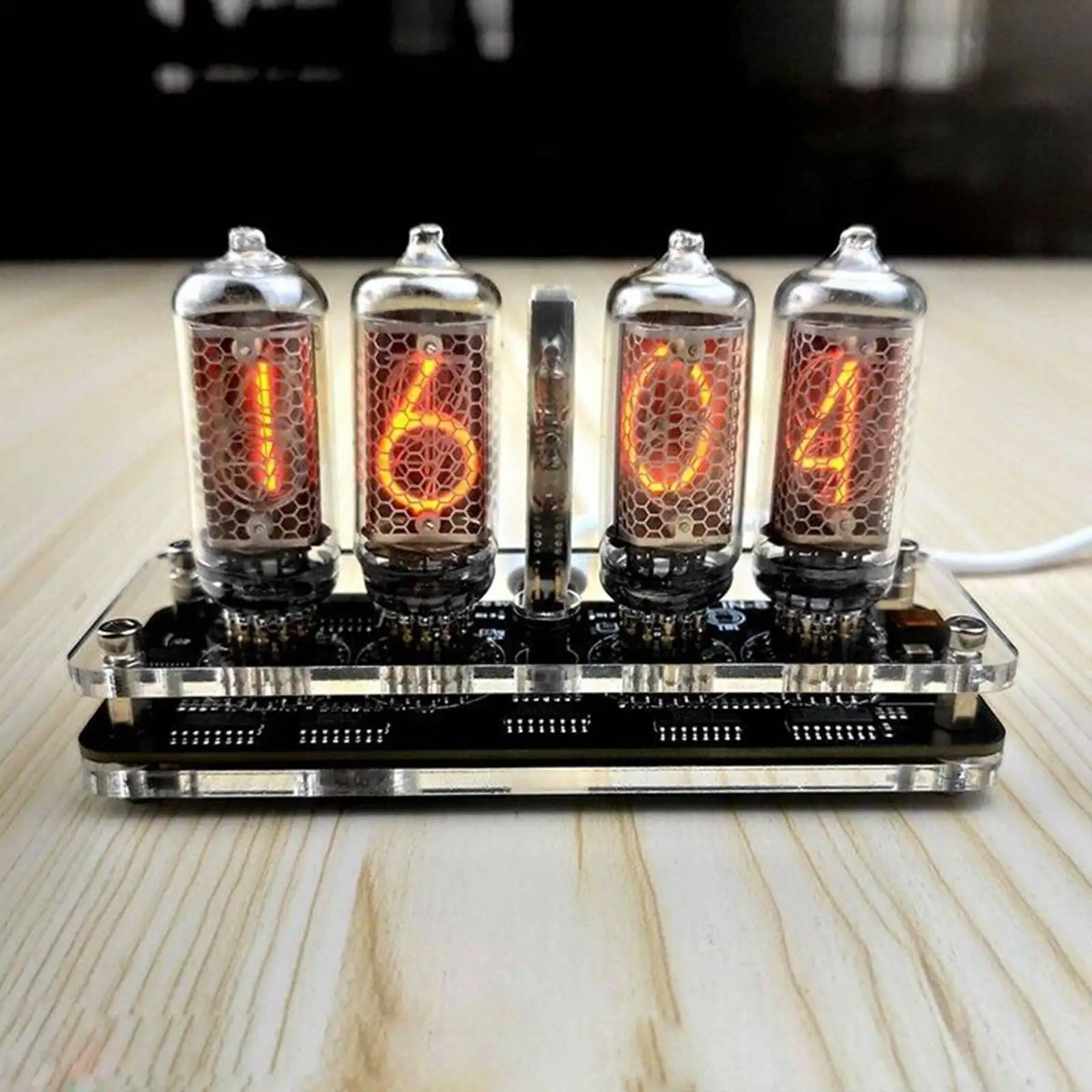4 digit IN 8 Nixie Glow Tube Clock IN8 With Remote controller LED ...
