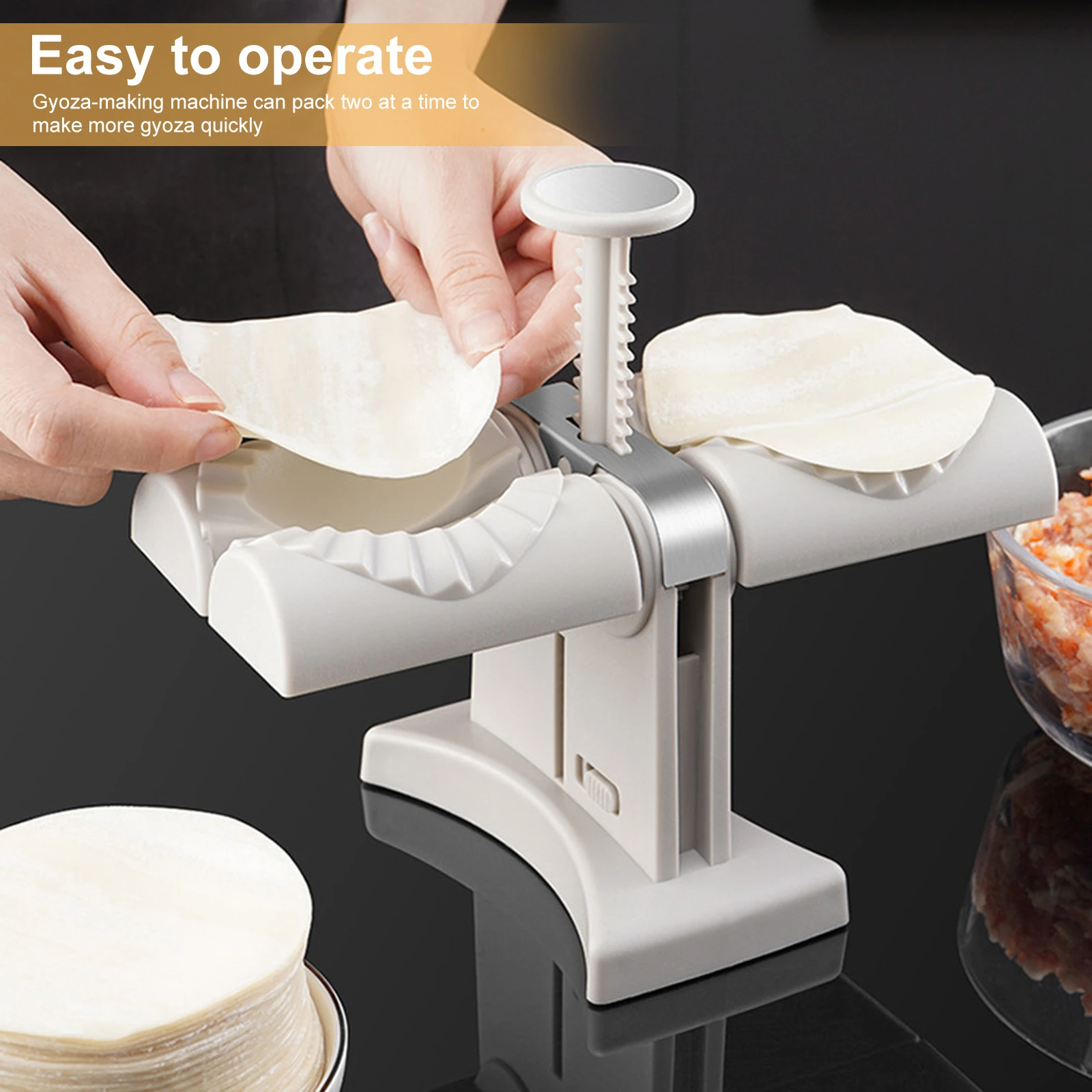 Automatic Dumpling Maker Double Head Press Type Home Use Dumpling ...