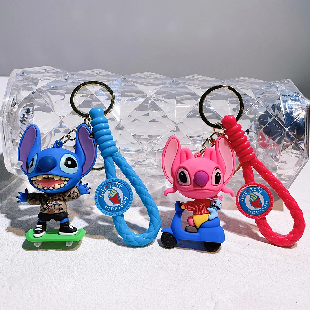 Disney-Lilo-and-Stitch-Keychain-Bicycle-Skateboard-Stitch-Angel ...