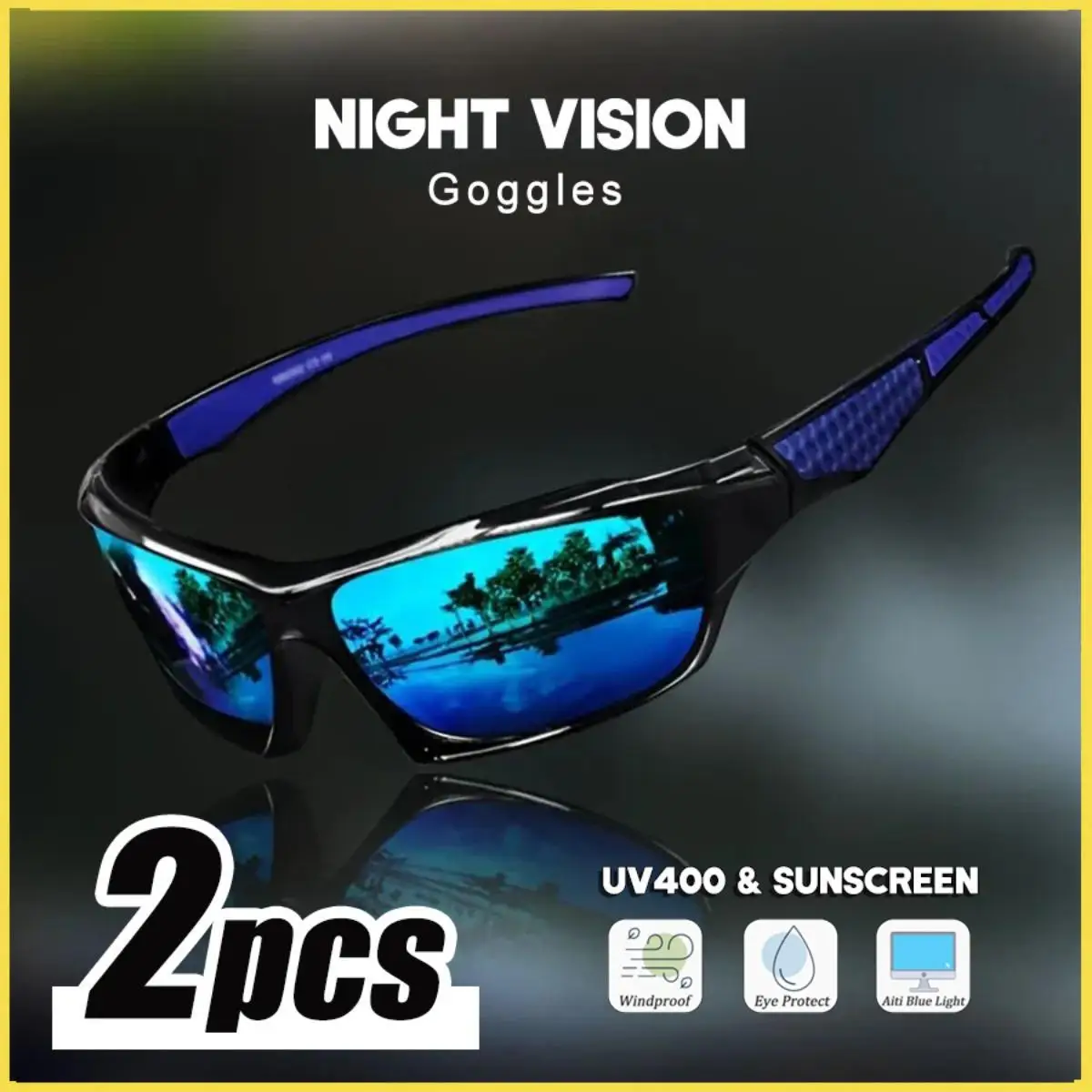 NightVisionPro 2026 – Sportliche Nachtsichtbrille Unisex, Halbrahmen ...