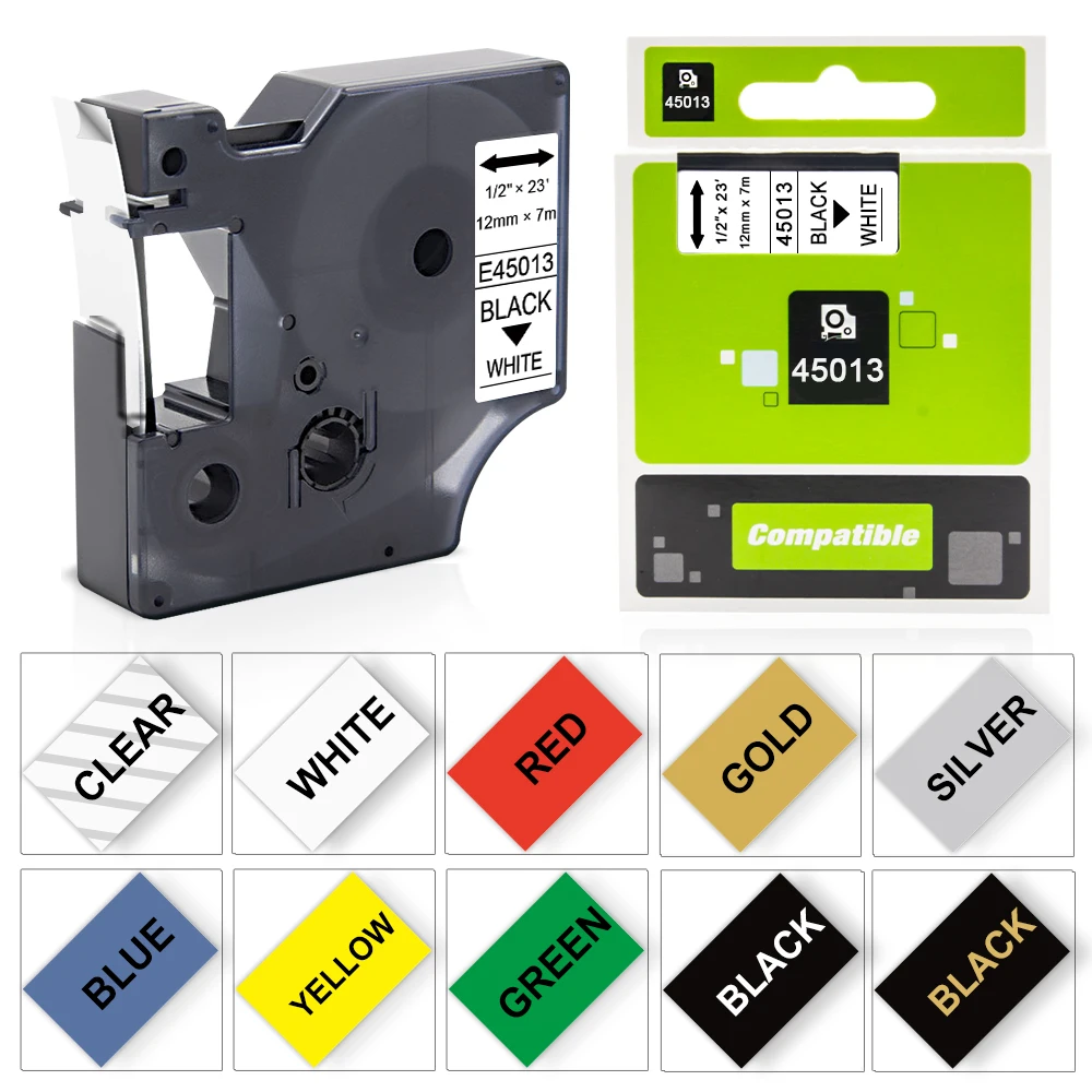 A-ABColor-45013-Label-Compatible-DYMO-D1-Tape-45013-45010-45018-40913 ...