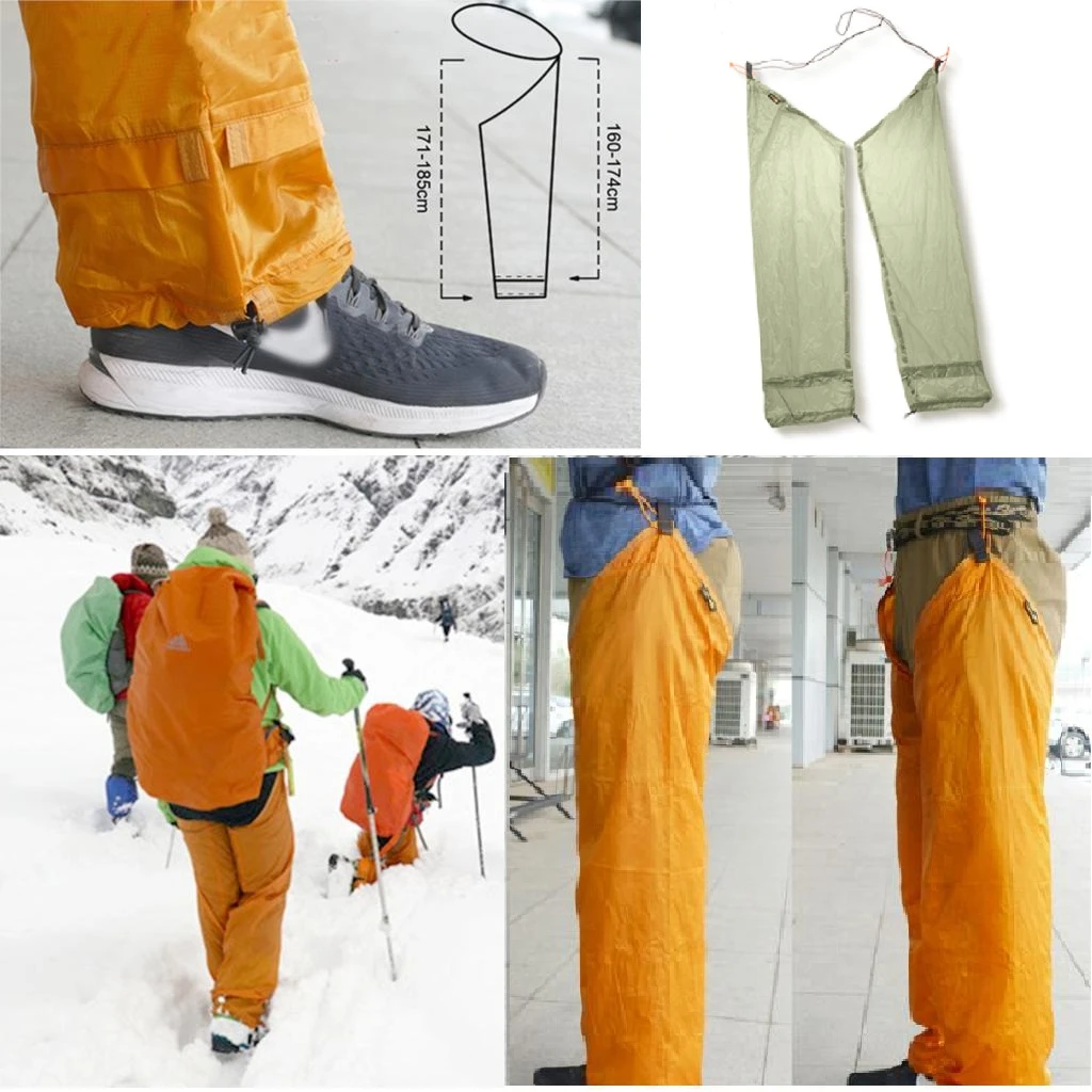 Men Women 20D Double Silicone Coated Nylon Portable Waterproof Pants ...