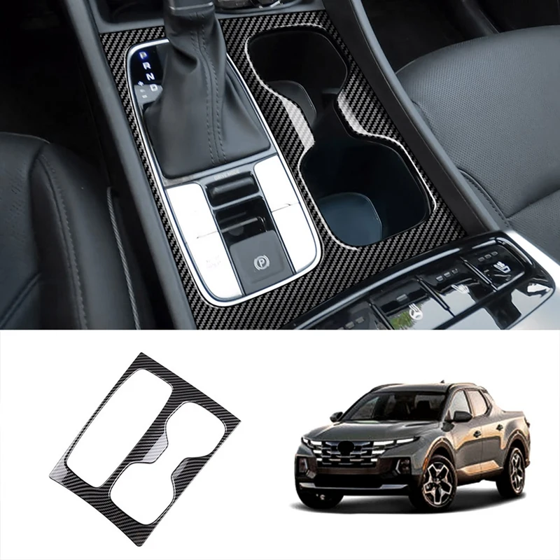 Car-Carbon-Fiber-Central-Gear-Shift-Panel-Frame-Trim-Sticker-Control ...