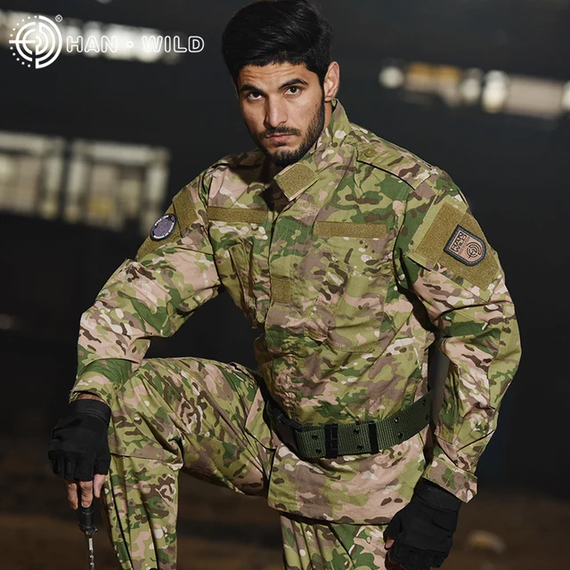 Tactical Combat Uniform Uniform Camo Army Men Clothing Safari Airsoft ...