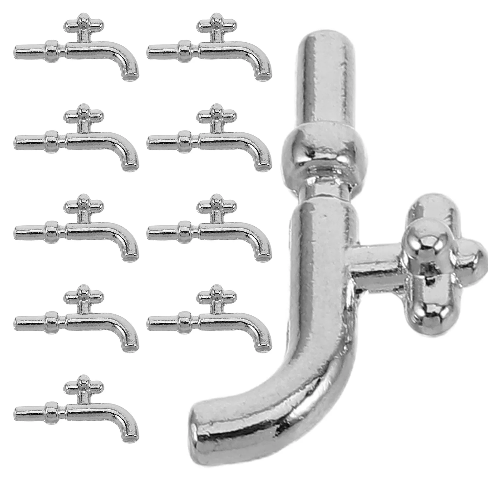 10Pcs Miniature Faucet Decor Realistic Single Handle Fake Tap for DIY ...